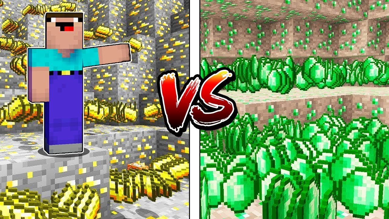 Minecraft Battle - NOOB vs PRO : GOLD vs EMERALD DIGGING BATTLE! (Animation) - YouTube