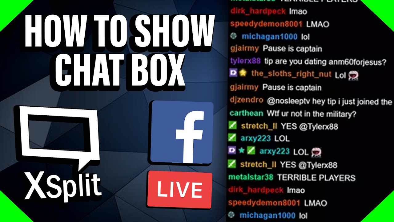 HƯỚNG DẪN HIỆN CHAT BOX FACEBOOK LIVE BẰNG XSPLIT | VR ACADEMY - YouTube