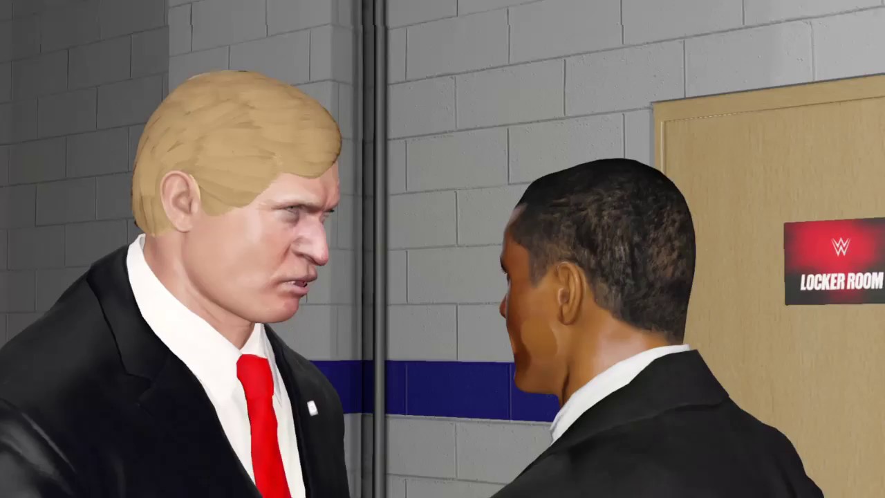 WWE 2K17 Wtf Donald Trump vs Barack Obama - YouTube