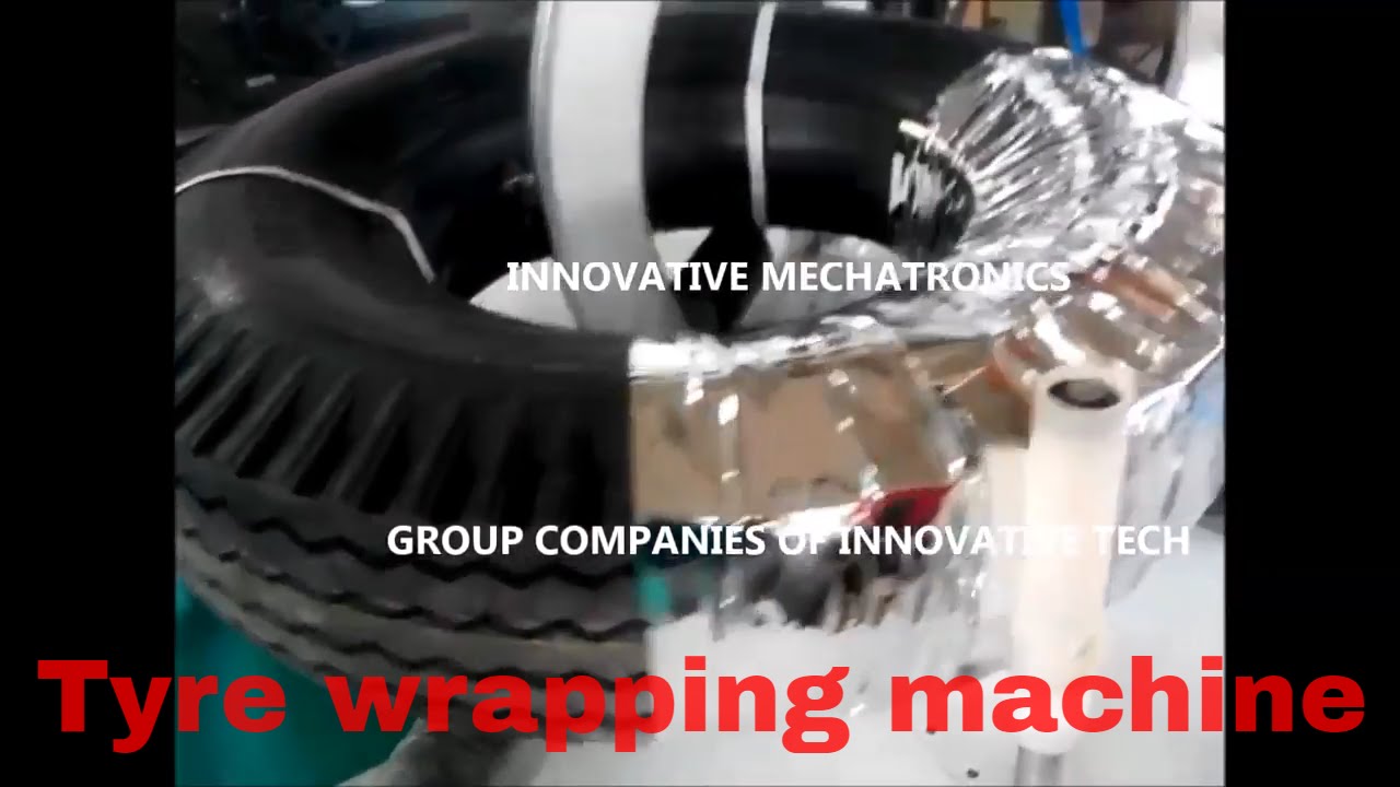 Tire wrapping machine, tire packing machine - YouTube