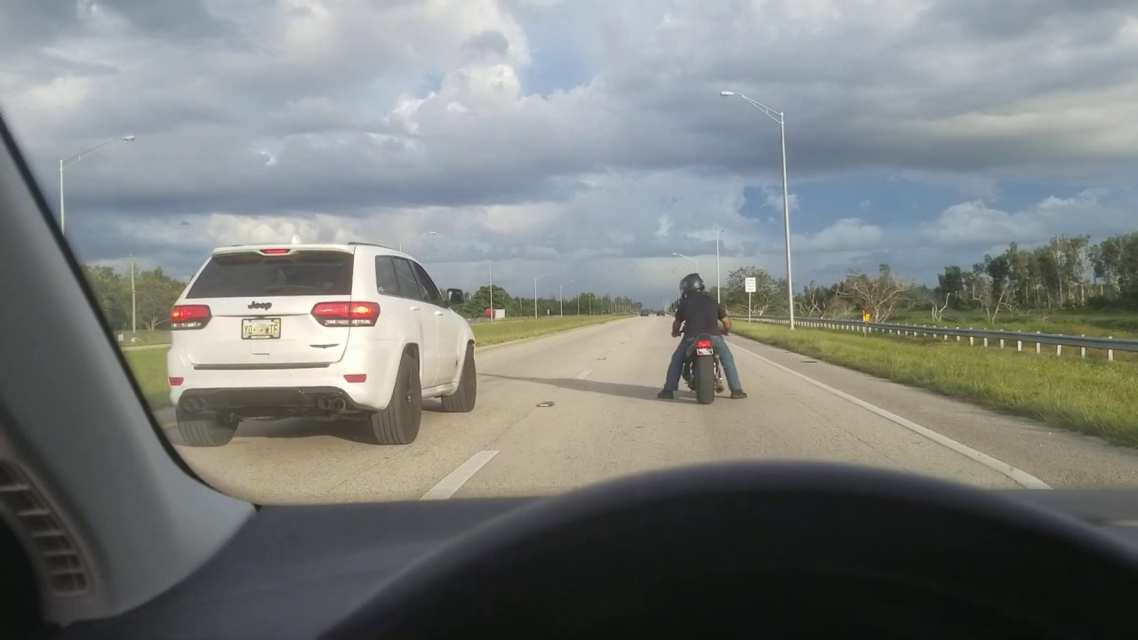 875whp Jeep Trackhawk vs 1000cc Bike! - YouTube