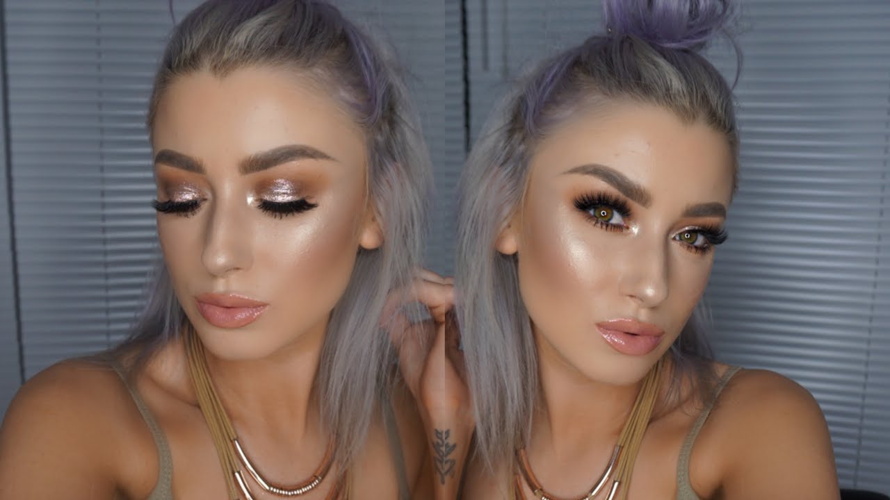 Summer Glowy GLAM makeup | lolaliner - YouTube