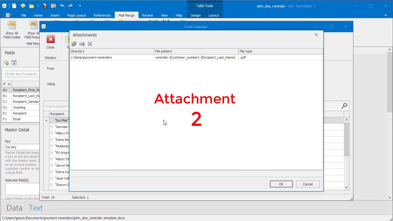 Mail Merge With Multiple PDF Attachments Per Email And Different Mail Merge With Multiple PDF Attachments Per Email And Different
