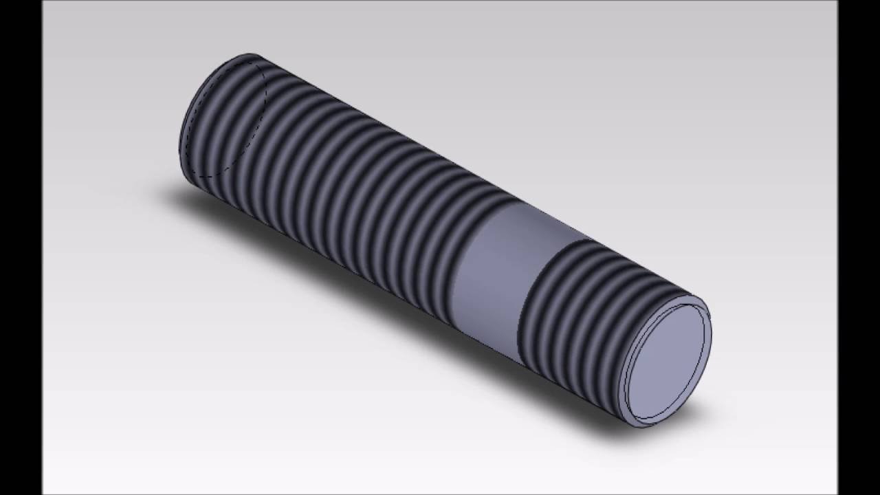 SOLIDWORKS - Both sided cosmetic thread (EASIEST METHOD) - YouTube