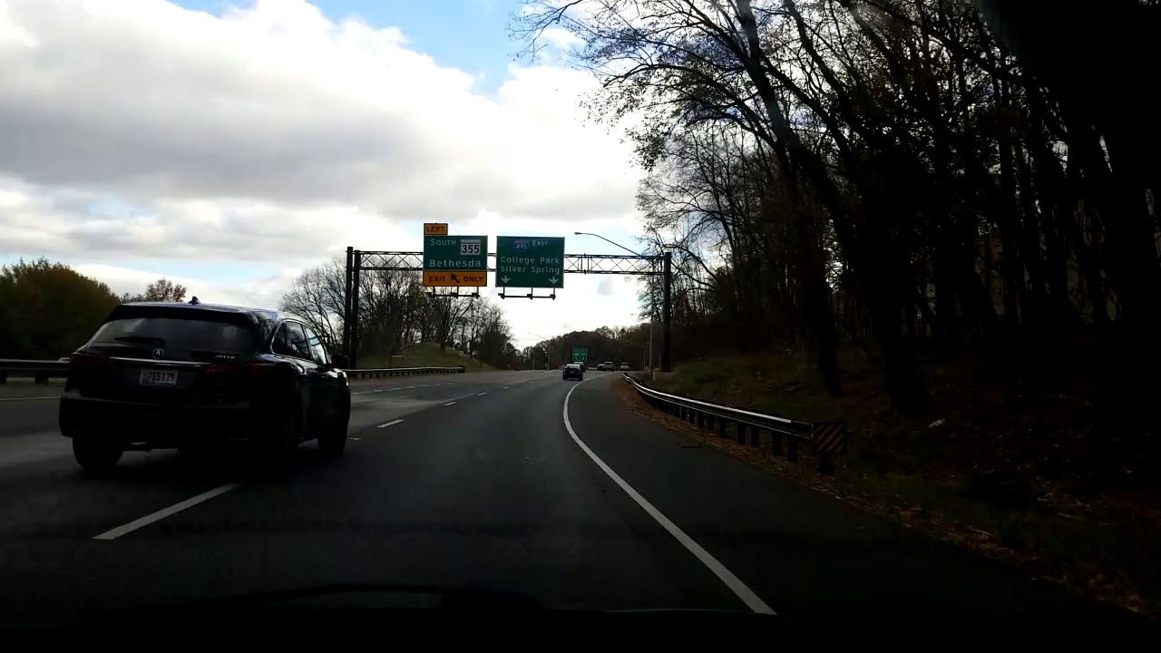 Driving in US 11/19/17 2:32 PM (Capital Beltway Inner Loop, Bethesda ...
