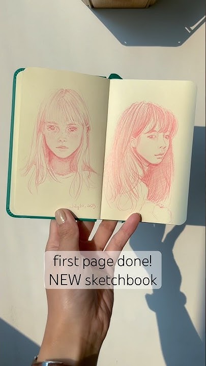 Drawing first page of my new sketchbook | face sketch everyday #sketchbook #fyp #dailyart # ...