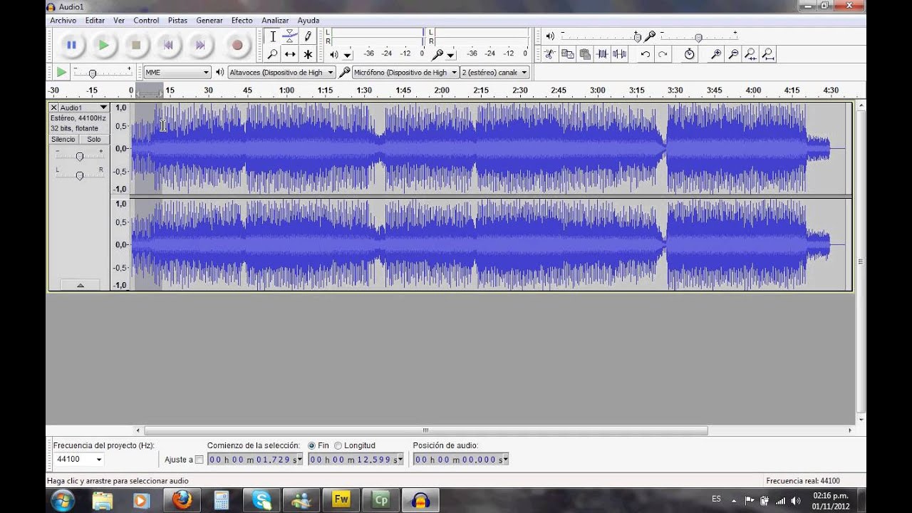 Trabajando con Audacity: Herramienta de Selección - YouTube