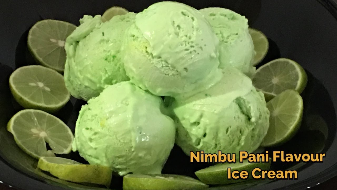 Nimbu Pani Flavour Ice Cream | Eggless Ice Cream | Homemade Ice Cream ...