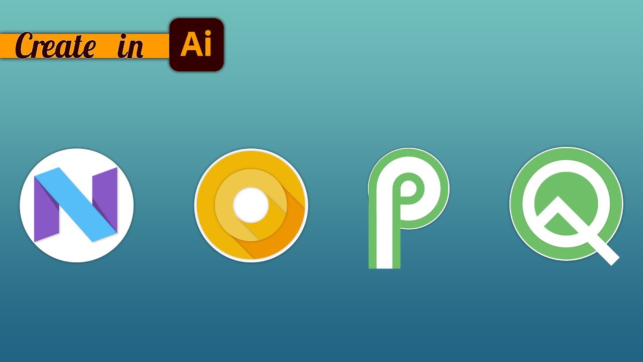 Create Android OS Logos in Adobe Illustrator | #illustrator #google # ...