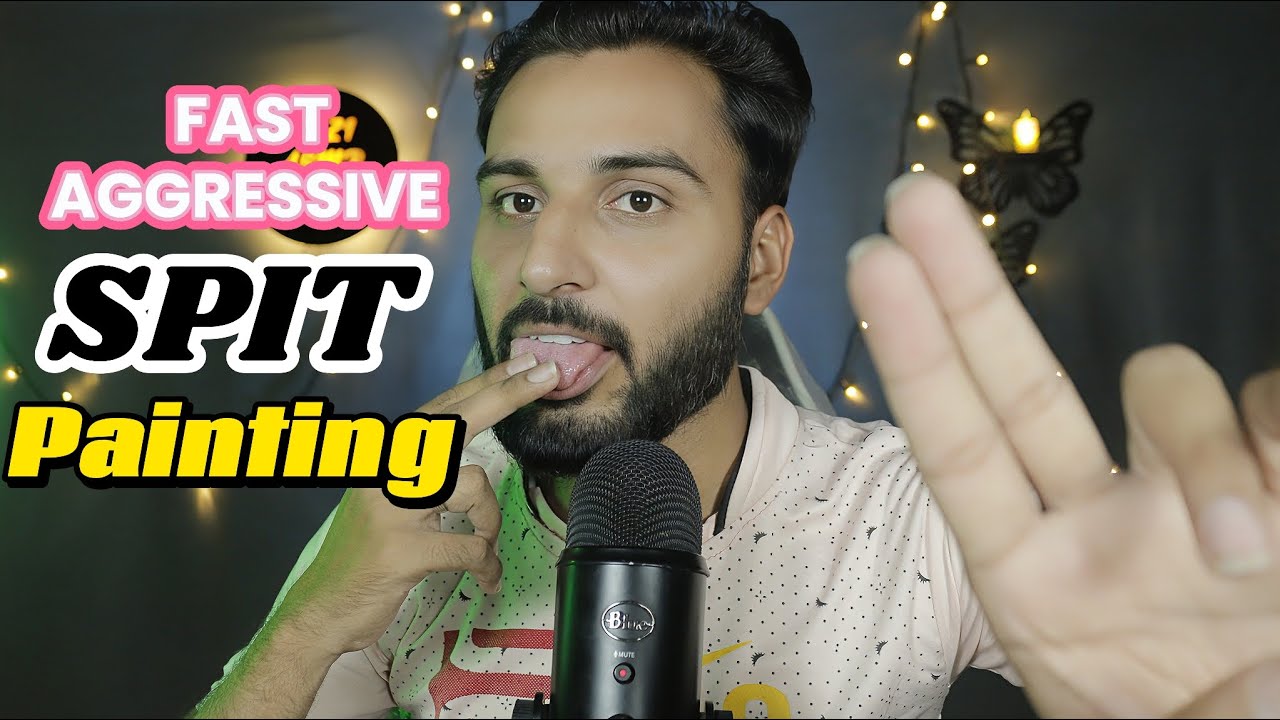 ASMR Fast & Aggressive Spit Painting 🎨💦 ( Intense Triggers!) - YouTube