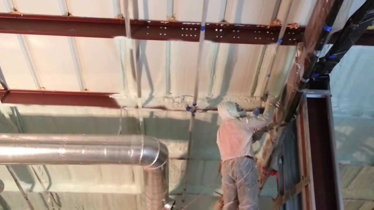 Closed Cell Spray Foam Insulation with a Round Pattern - YouTube