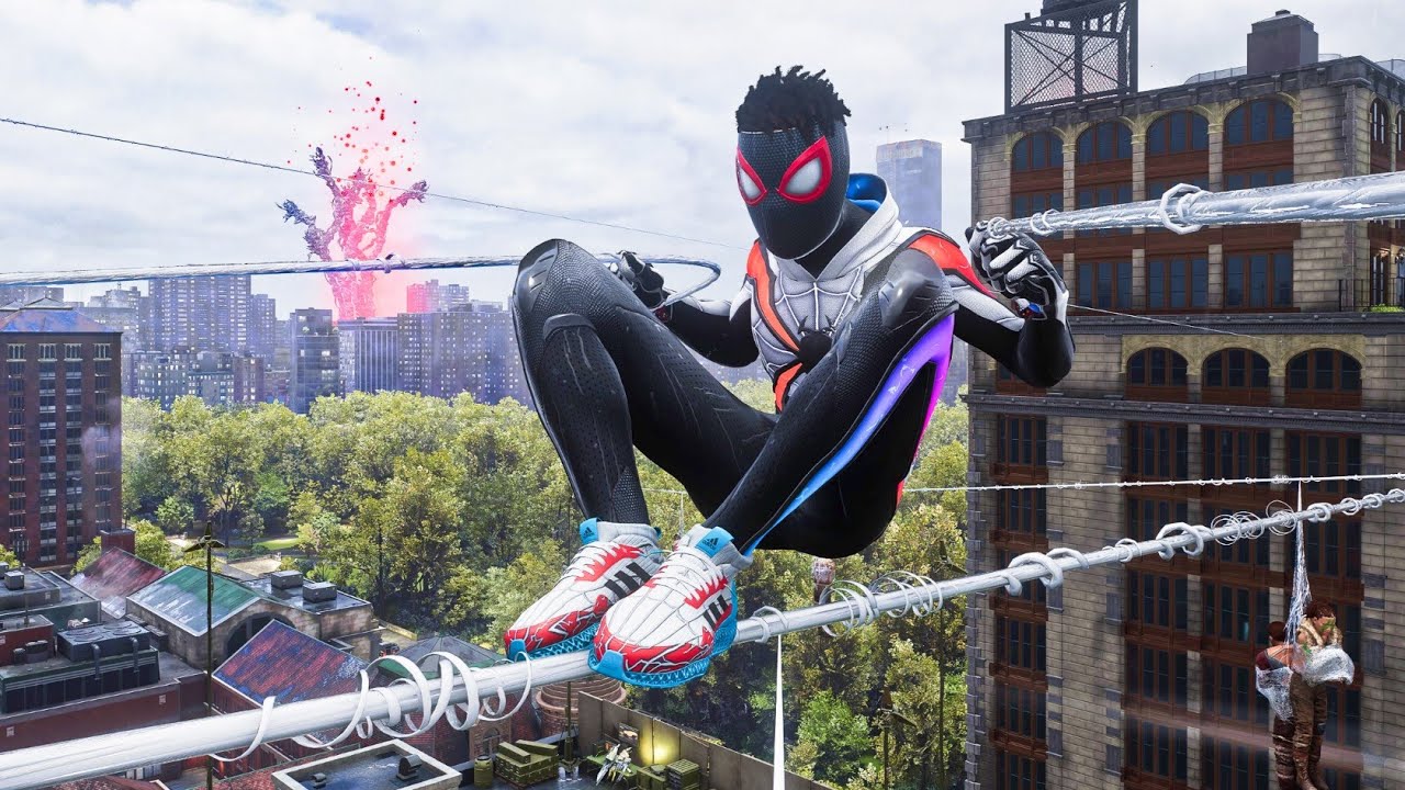 Spider-Man 2 - Evolved Web Stealth & Free Roam (Peter & Miles) Gameplay ...