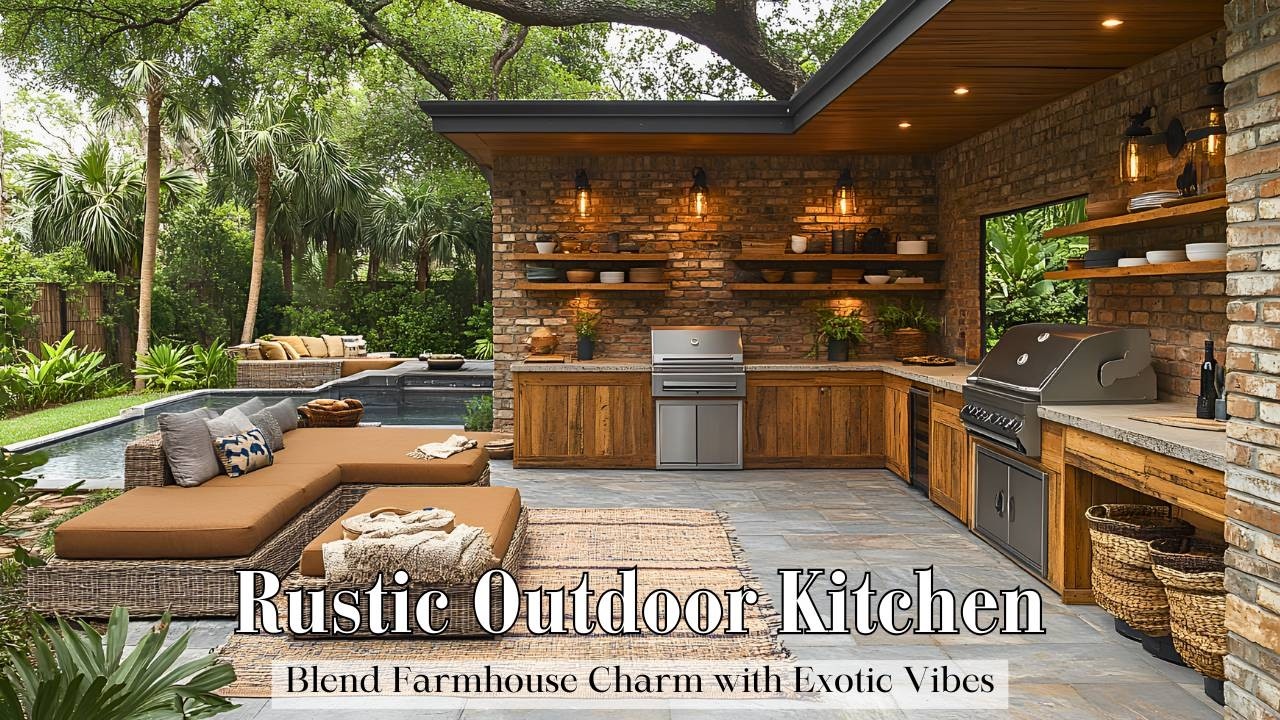 Rustic Tropics: Elevating Your Outdoor Kitchen with Farmhouse Charm ...