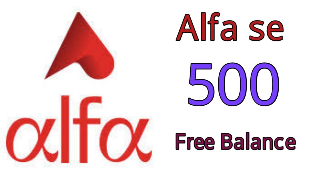 Alfa app giving 500 balance every sim new promo code - YouTube