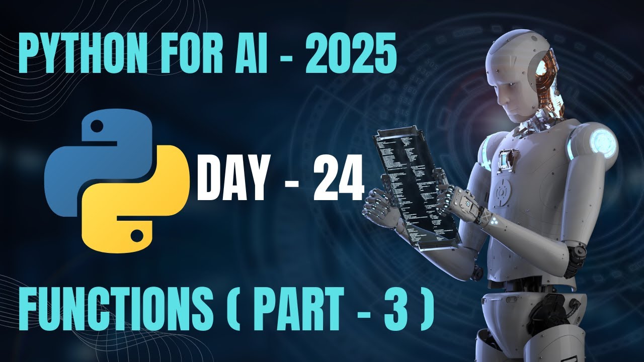 DAY 24:- Functions (Part - 3) - YouTube