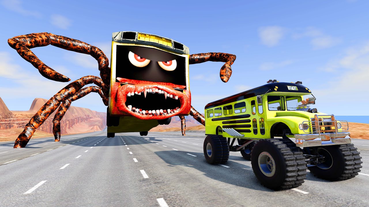 Epic Escape From The Bus Eater (SCP-2086) | Bus VS Bus Eater | BeamNG ...