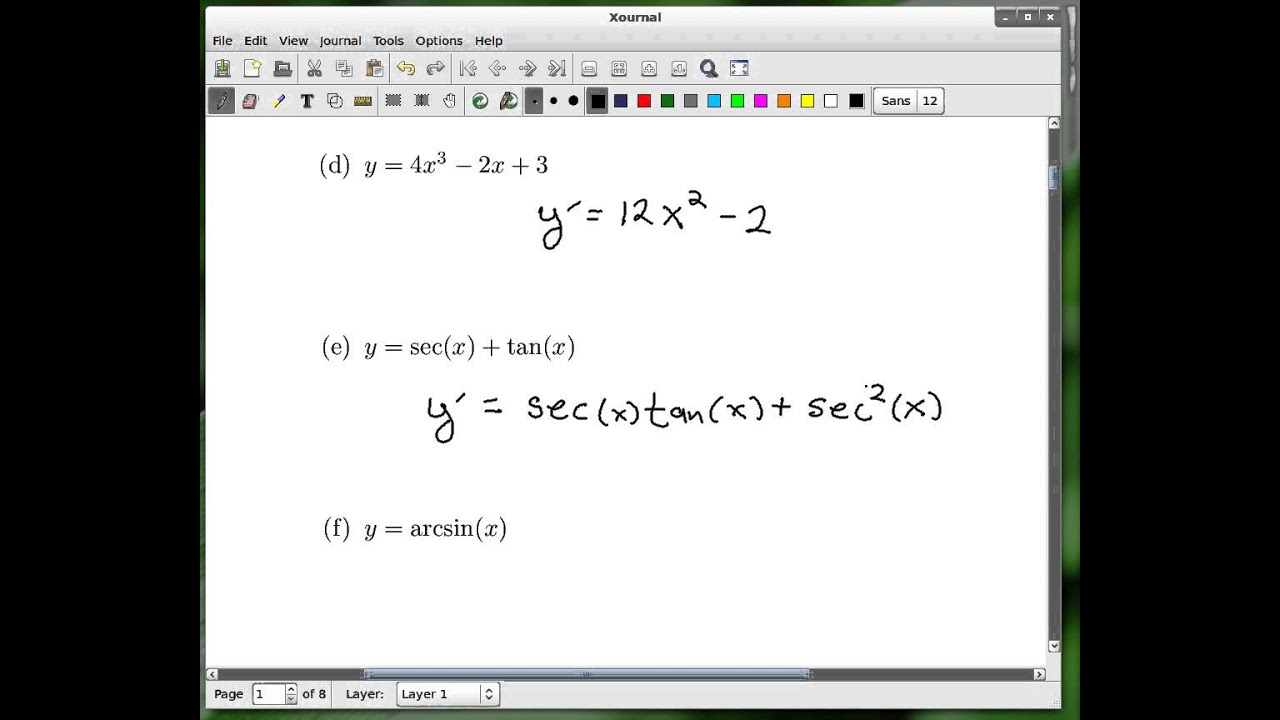 essential derivatives - YouTube