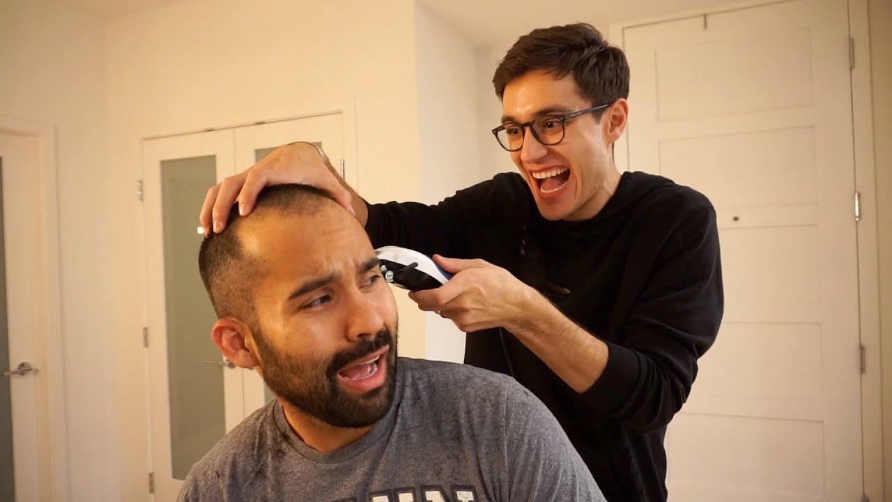 he buzzed all my hair off - YouTube
