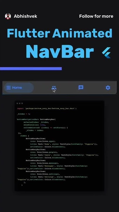 Flutter Animated Navbar | #shorts - YouTube