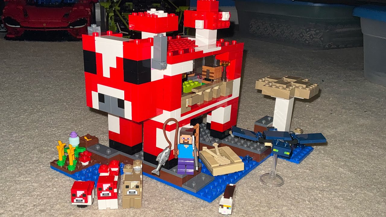 Lego Minecraft 21270 The Mooshroom House Review - YouTube
