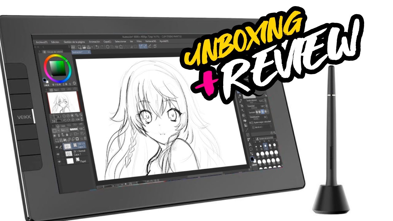 VEIKK VK1200‼️ 【UNBOXING y REVIEW 𝟮𝟬𝟮𝟭】Tableta GRAFICA con PANTALLA ...