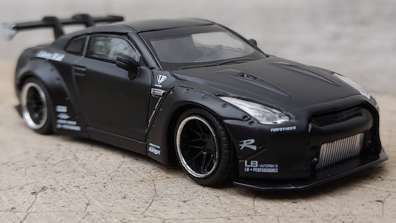 GTR-R35 Matte Black Liberty Works USA Exclusive | Mini GT - YouTube