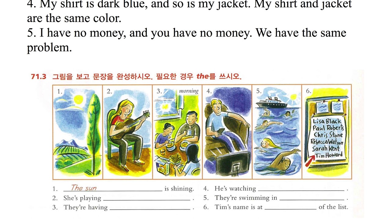 basic grammar in use-exercise-71 - YouTube