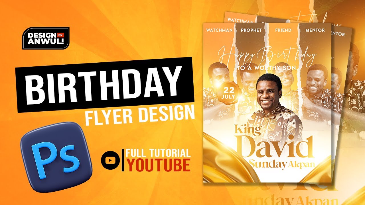 HOW TO DESIGN BIRTHDAY FLYER IN PHOTOSHOP - YouTube