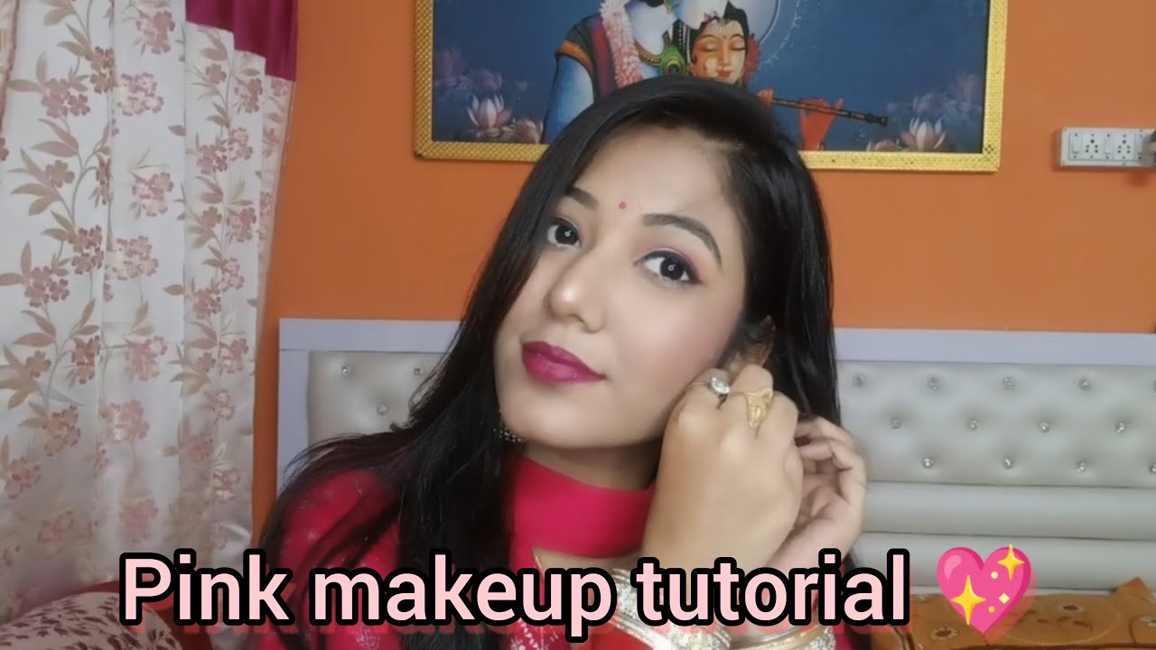 Easy pink makeup tutorial 💖|| wedding guest makeup look 💄 - YouTube