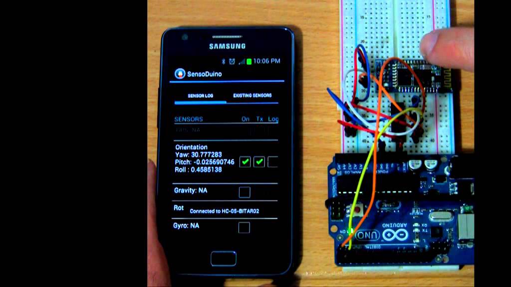 SensoDuino: Configure and Transmit Sensor Data to Arduino Over ...