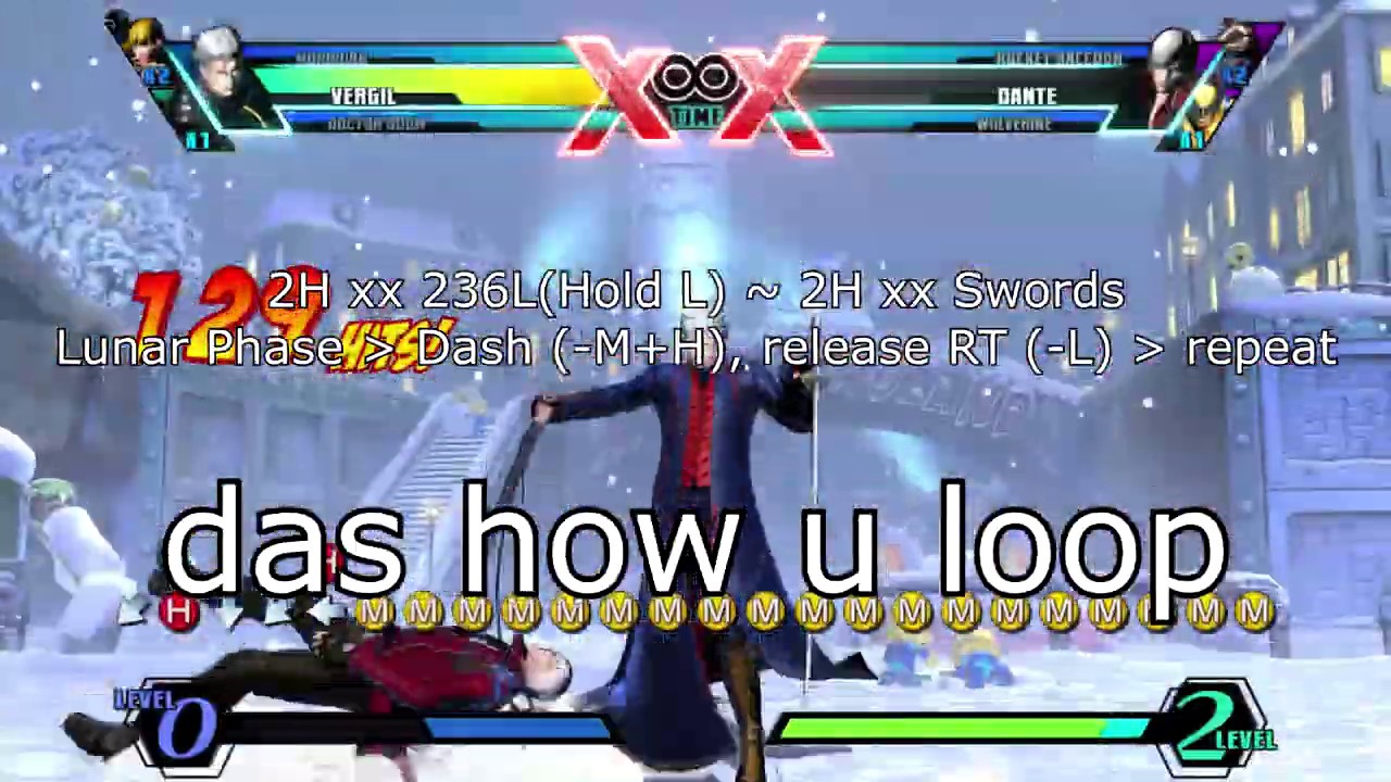 UMVC3 - Vergil Sword Loop Tutorial- Basic Starter BNB - YouTube