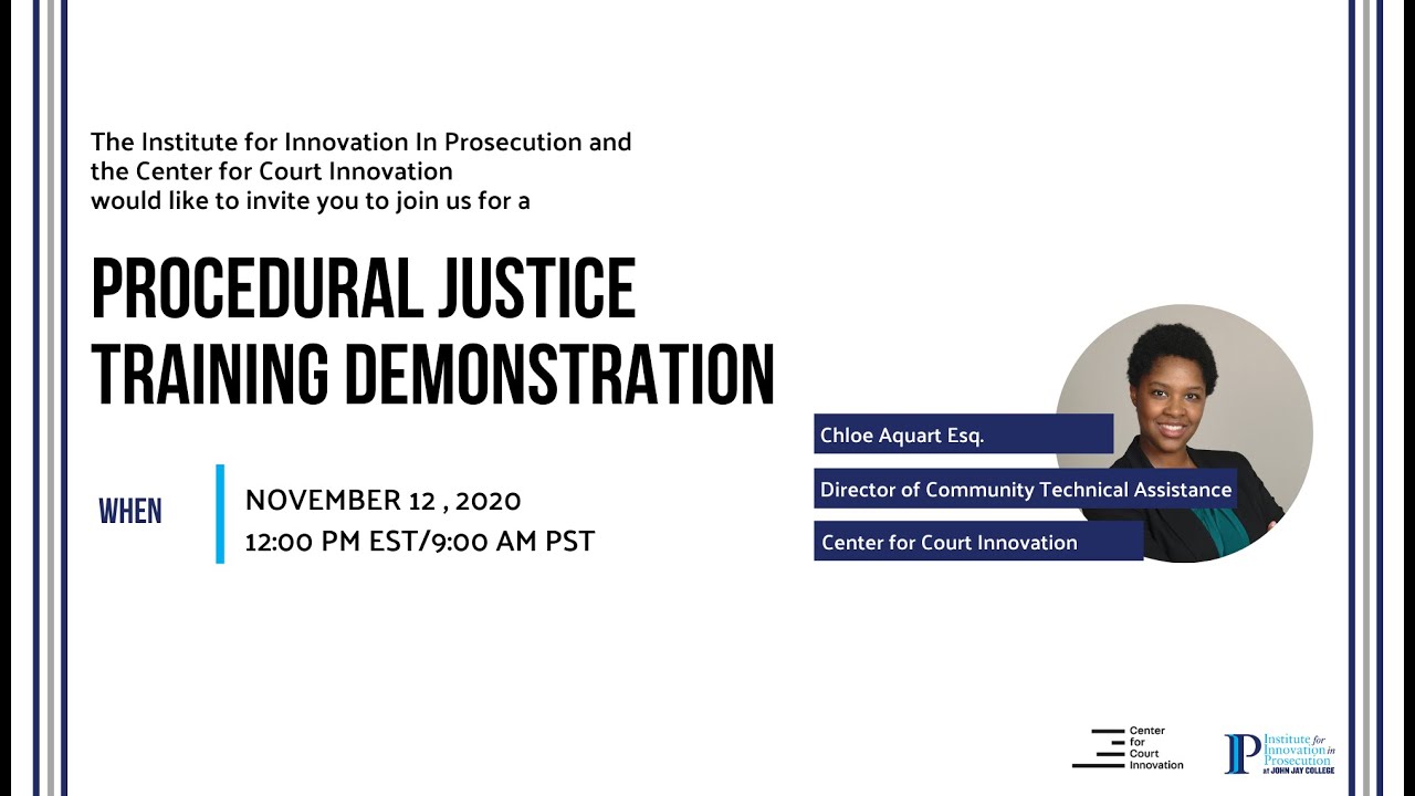 Procedural Justice for Prosecutors Training Demonstration - YouTube
