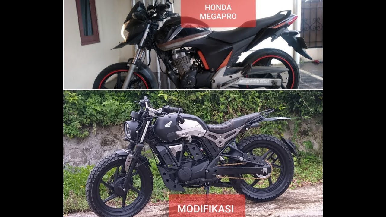 SOLD OUT MOTOR CUSTOM MODIFIKASI HONDA MEGAPRO CONSEP BMW R9T - YouTube