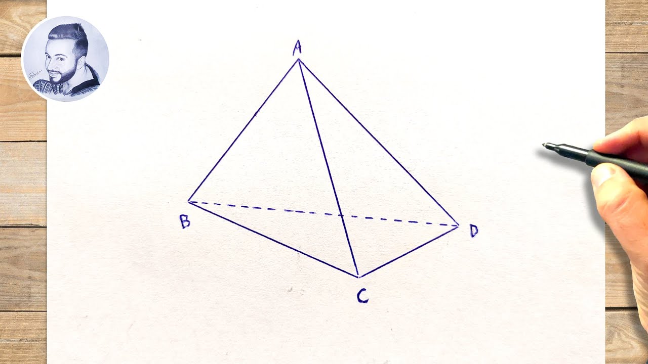Comment dessiner un tétraèdre - YouTube