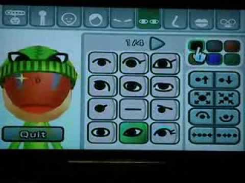 How to make a snake mii on the wii - YouTube