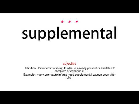 How to pronounce supplemental - Vocab Today - YouTube