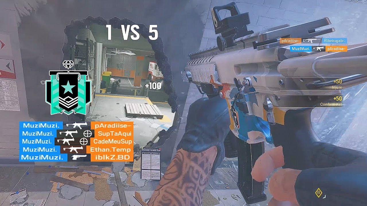 1v5 Valk Retake - Ranked Absolute Dominance - Rainbow Six Siege - YouTube