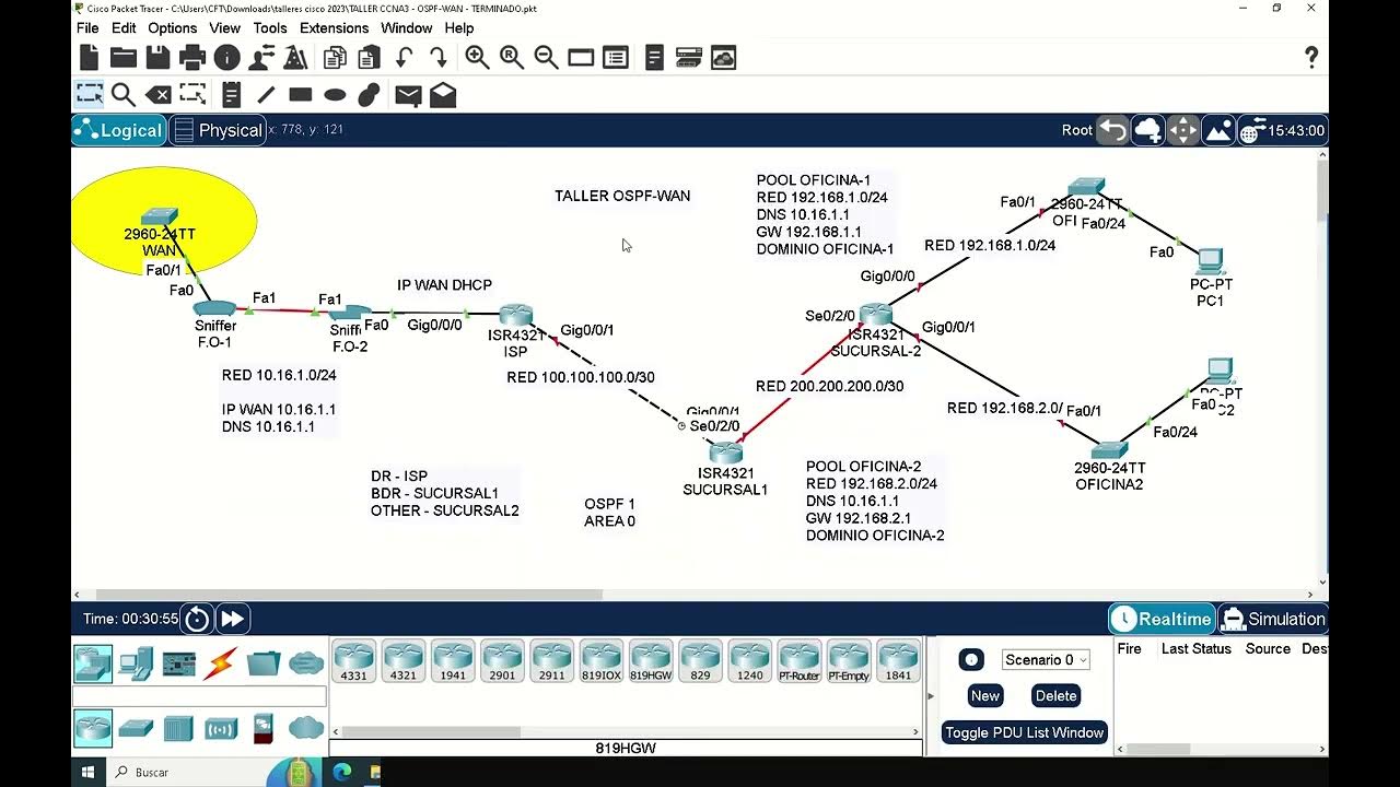 CLASE 11 MAYO 2023 CCNA3 OSPF WAN - YouTube