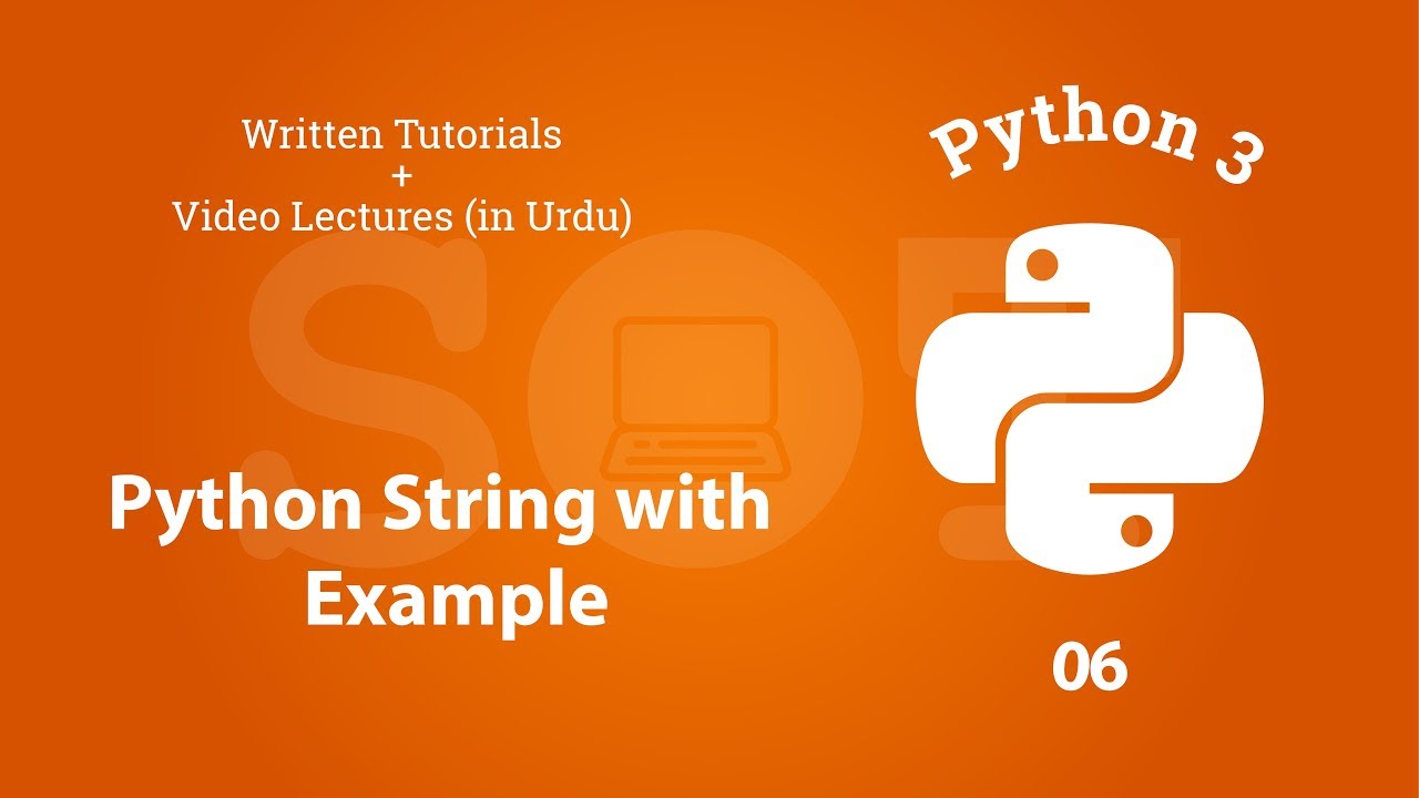 Python string and its concatenation LEC 6 in Urdu/Hindi - YouTube