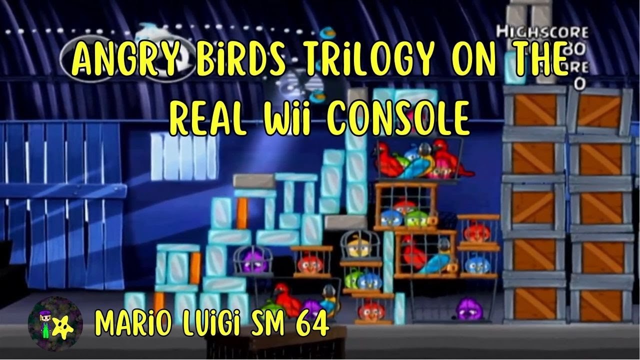angry birds trilogy on the real wii console - YouTube