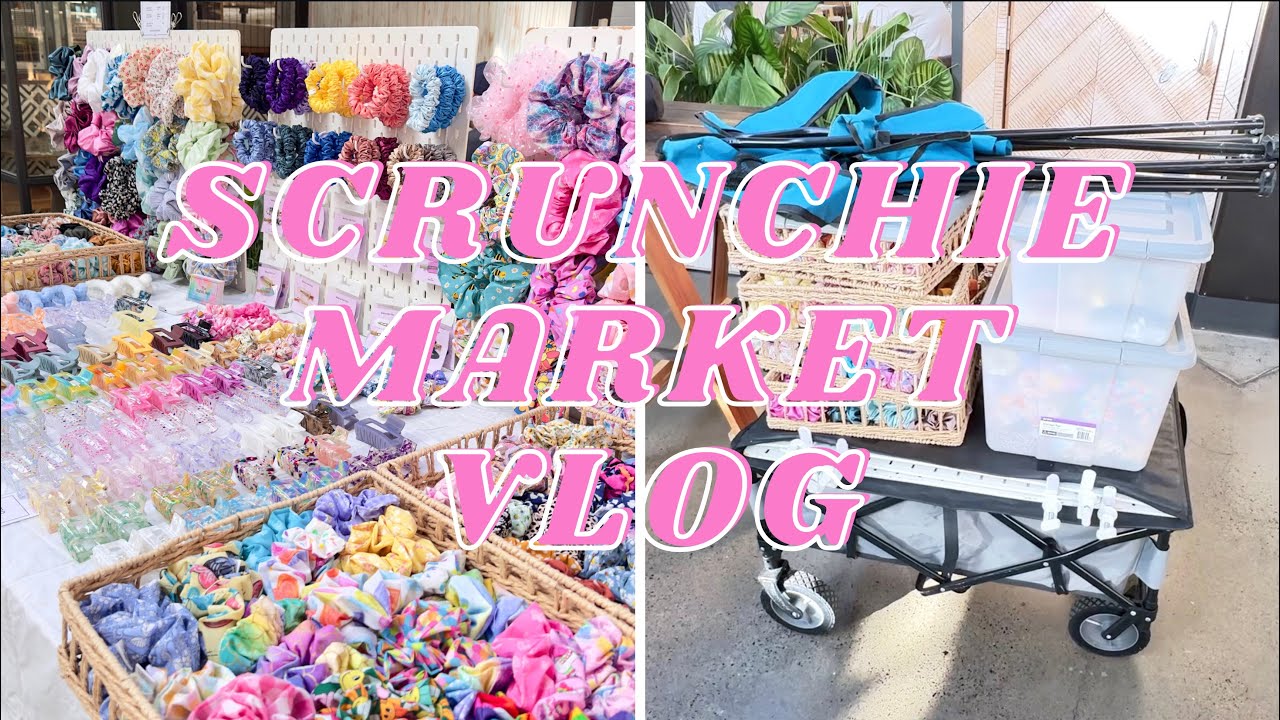 Market Day Vlog for my scrunchie small business | craft fair, pop up ...