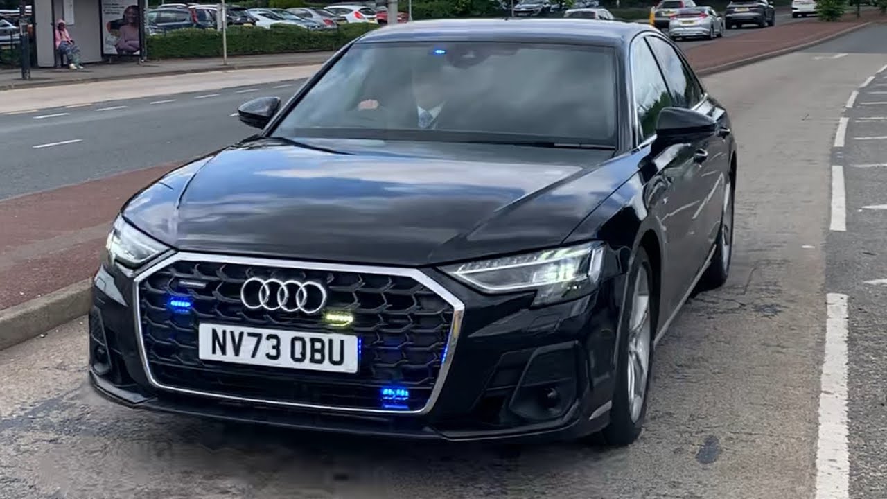 *RARE* Unmarked 73 Plate Audi A8 Special Escort Group Responding ...