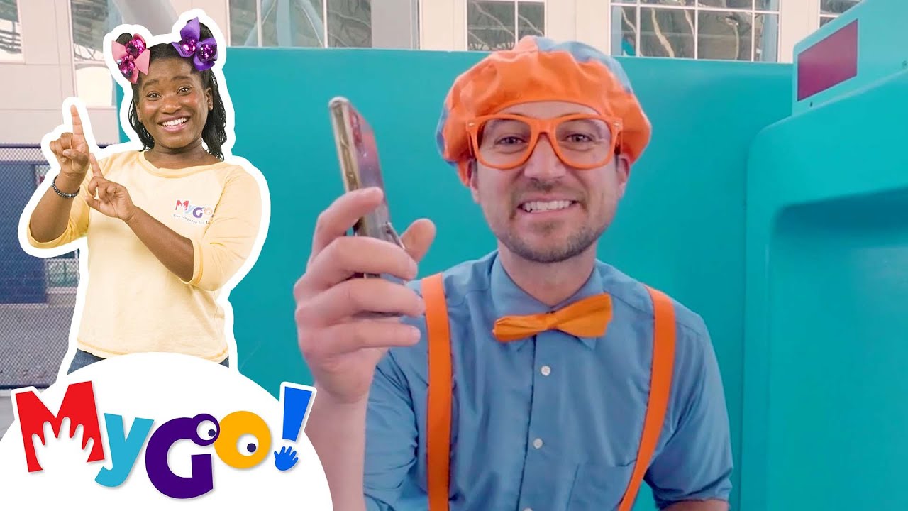 ️Blippi at the Plane Museum! | Blippi | MyGo! Sign Language for Kids ...