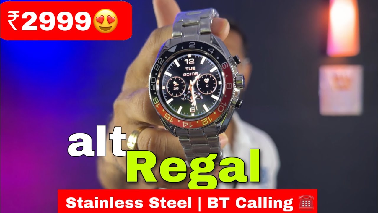 alt Regal Premium Metallic Smartwatch | Stainless Steel Body | Bt ...