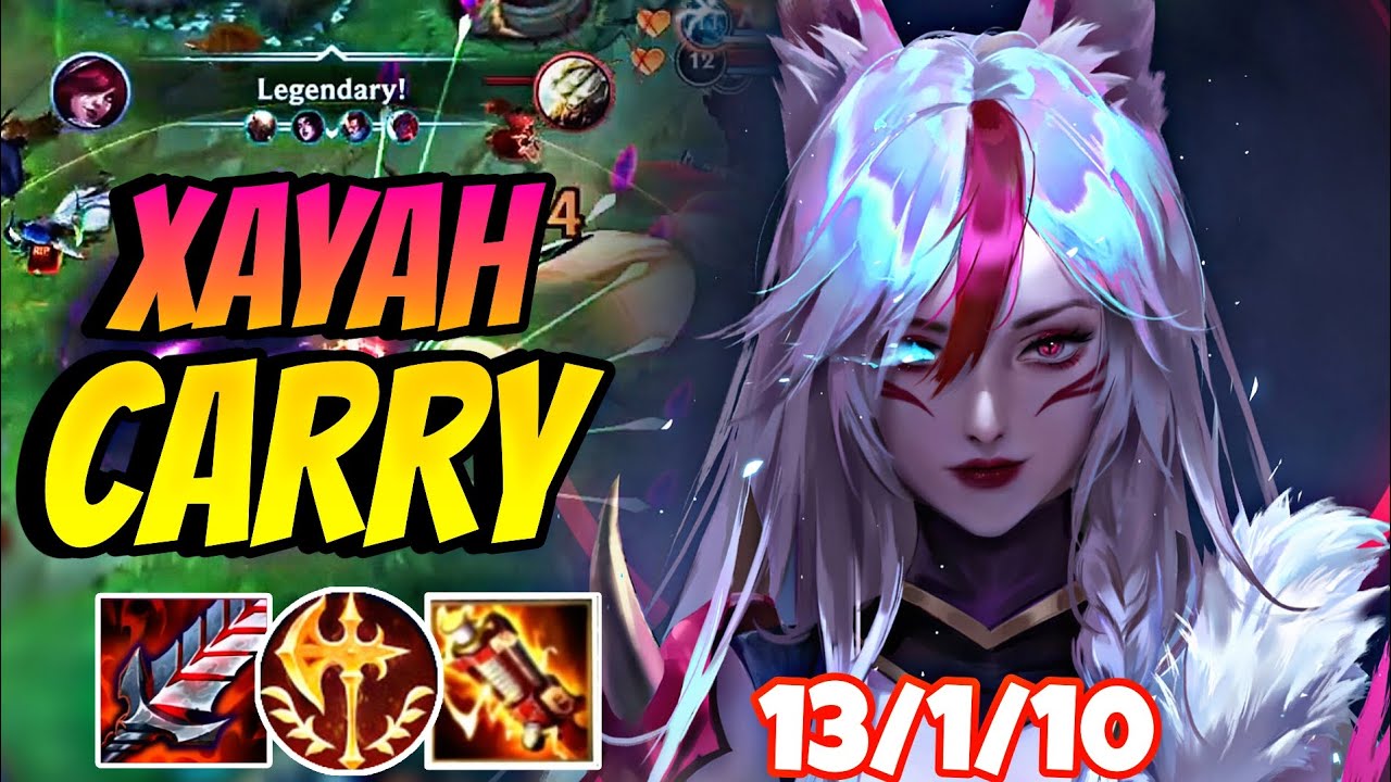 WILD RIFT ADC // THIS CHALLENGER XAYAH CARRY 1V9 THIS BUILD GAMEPLAY ...