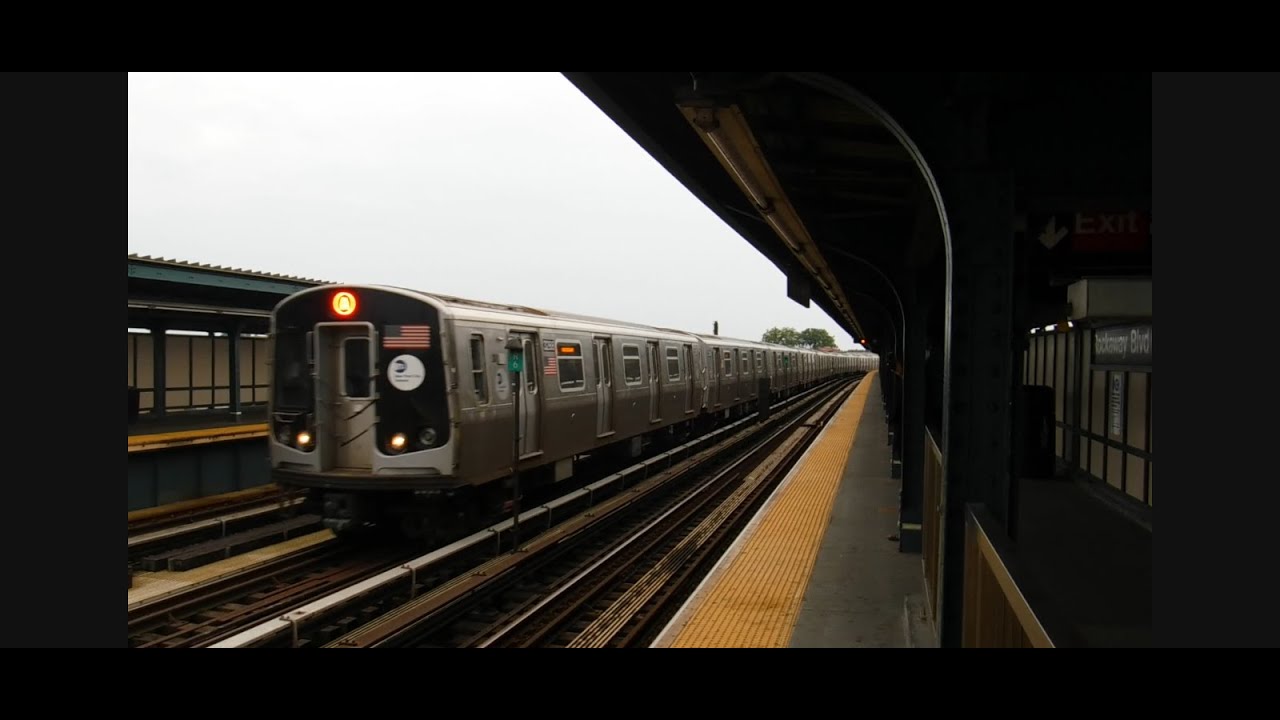 1080p⁶⁰ IND Fulton Street Line: Howard Beach-bound R179 A Train ...
