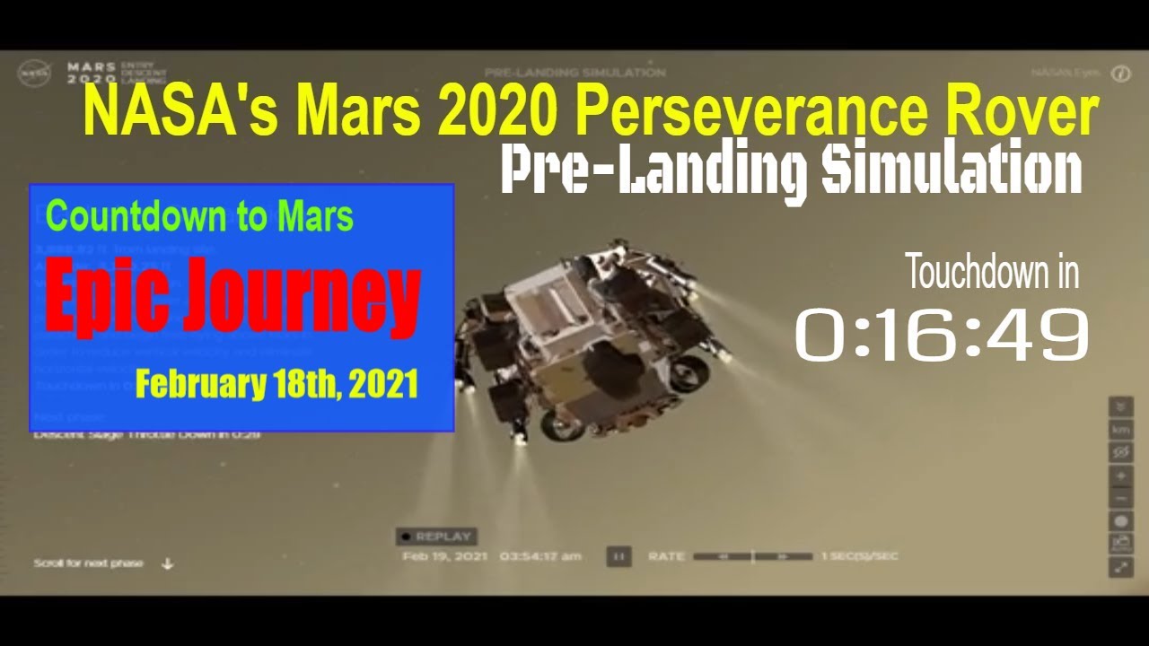[ NEW ] Mars 2020 Pre Landing Simulation | Nasa Perseverance | Mars ...