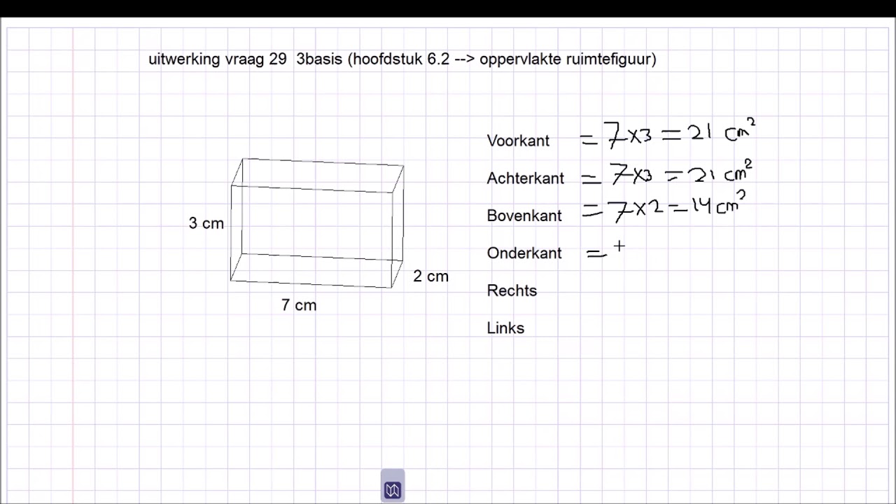 Uitwerking: 3-Basis 6.2 vraag 29 G&R 10editie --- Oppervlakte balk ...