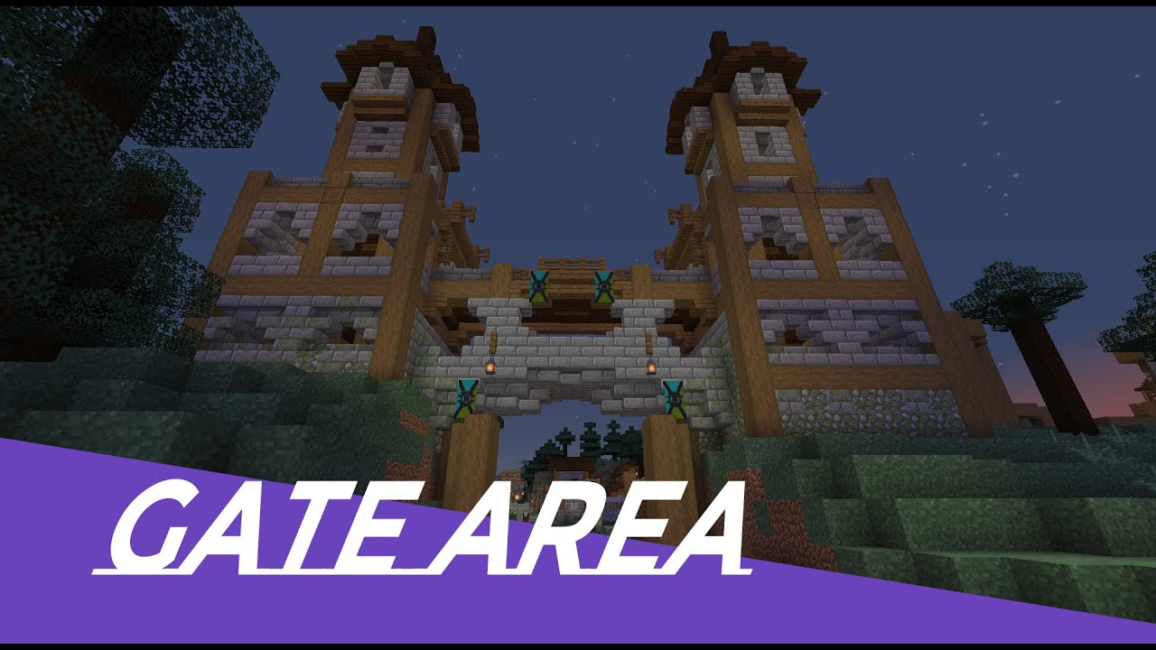 Minecraft - Spruce Forest Town Part 10: Gate Area - YouTube