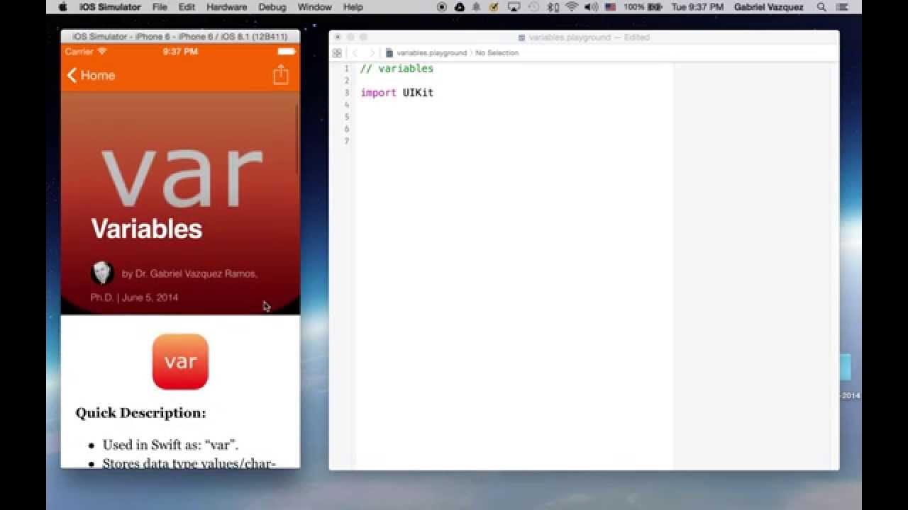 Variables (Swift Programming Language Reference) - YouTube